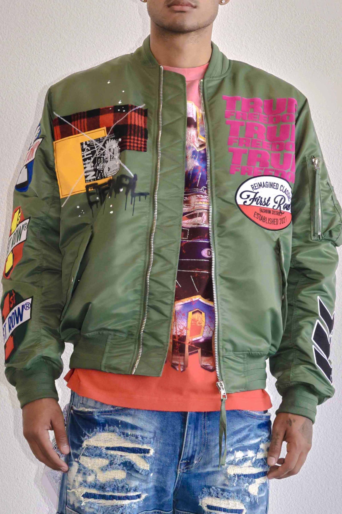 TURE FREEDOM MULTI PATCHES MA-1 JACKET | First Row