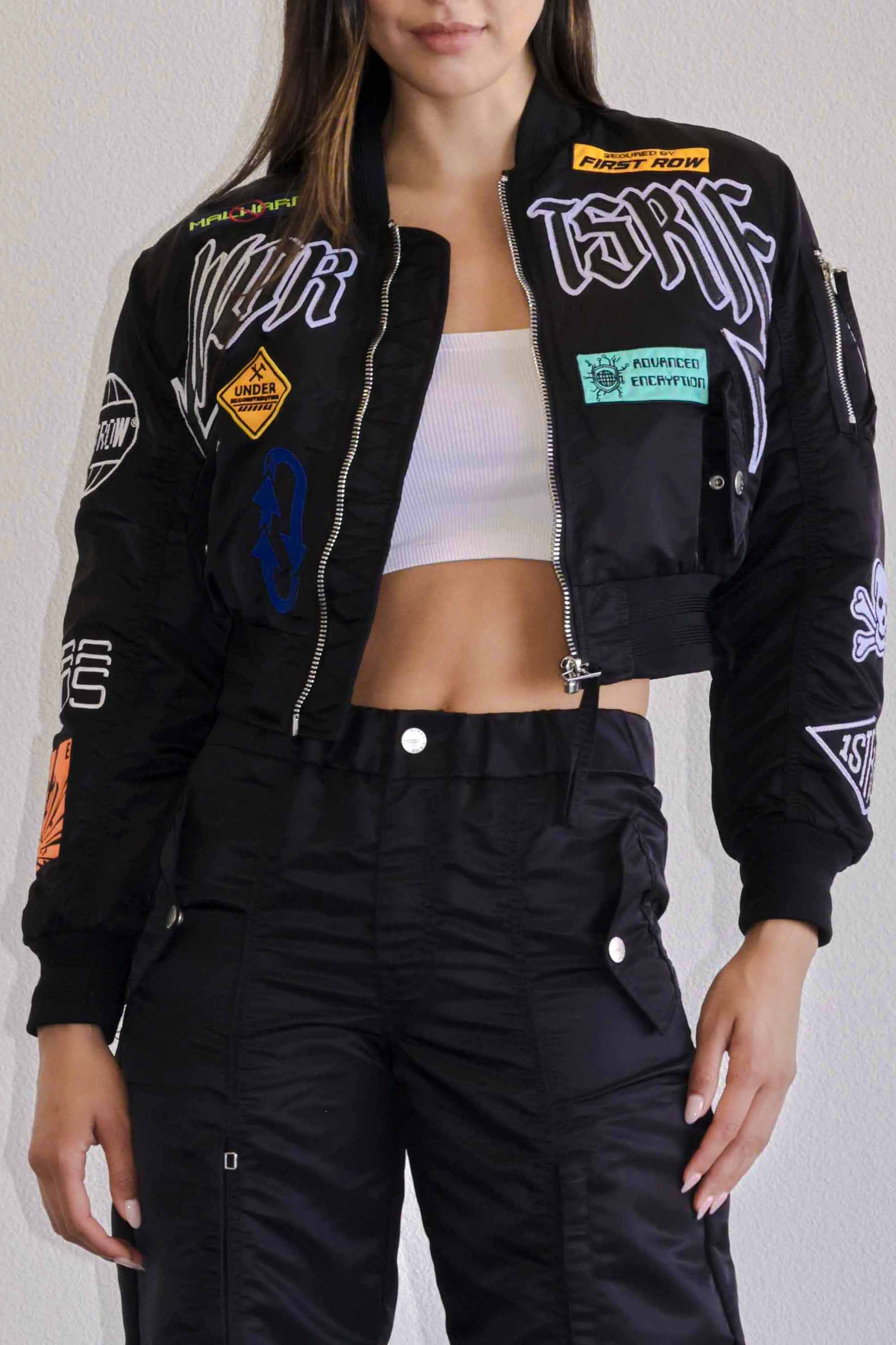 CAUTION MULTI PATCHES MA-1 JACKET – First Row